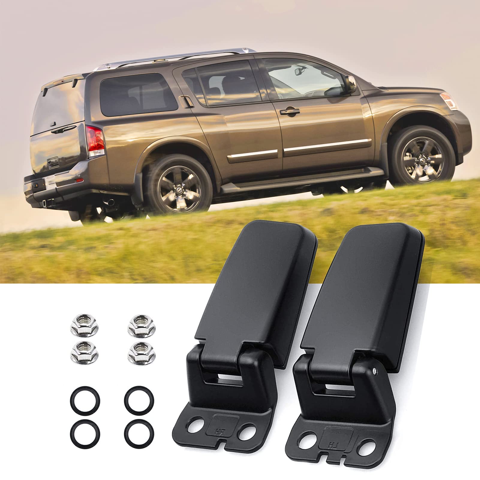 Amazon.com: MUSHENG Rear Window Tailgate Liftgate Glass Hinge Kits ...