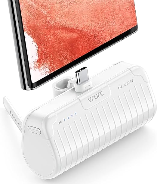Amazon.com: VRURC USB C Power Bank, 5000mAh Mini Portable Charger Fast ...