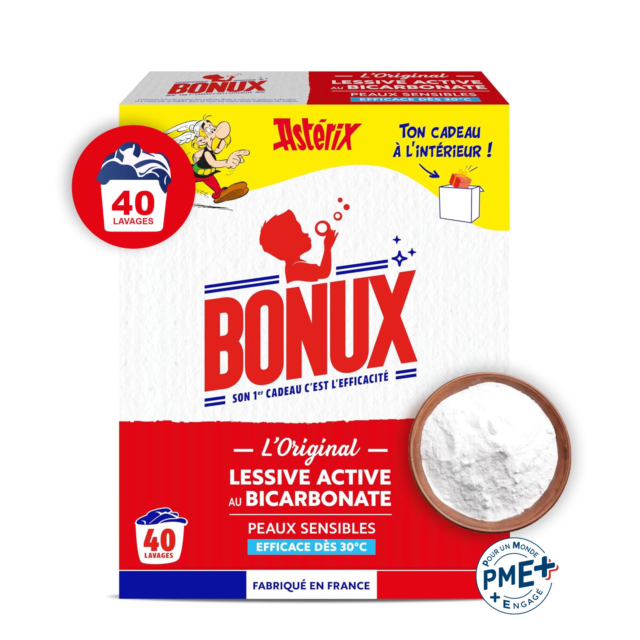 Bonux - Lessive en Poudre l'Original - Détachant textile - Adapté aux ...