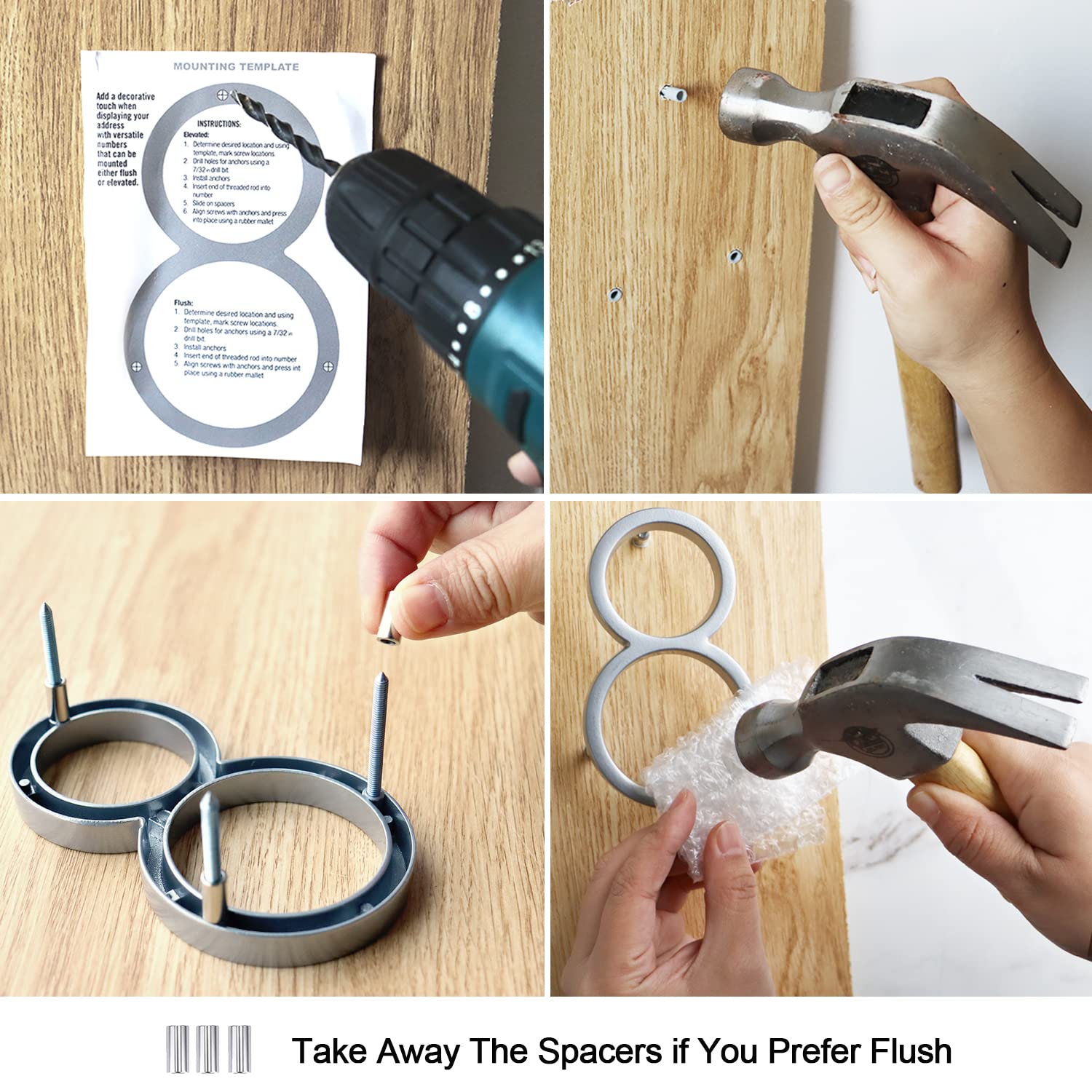 Snapklik.com : Hardware Set For Flaoting House Numebrs, House Numbers ...