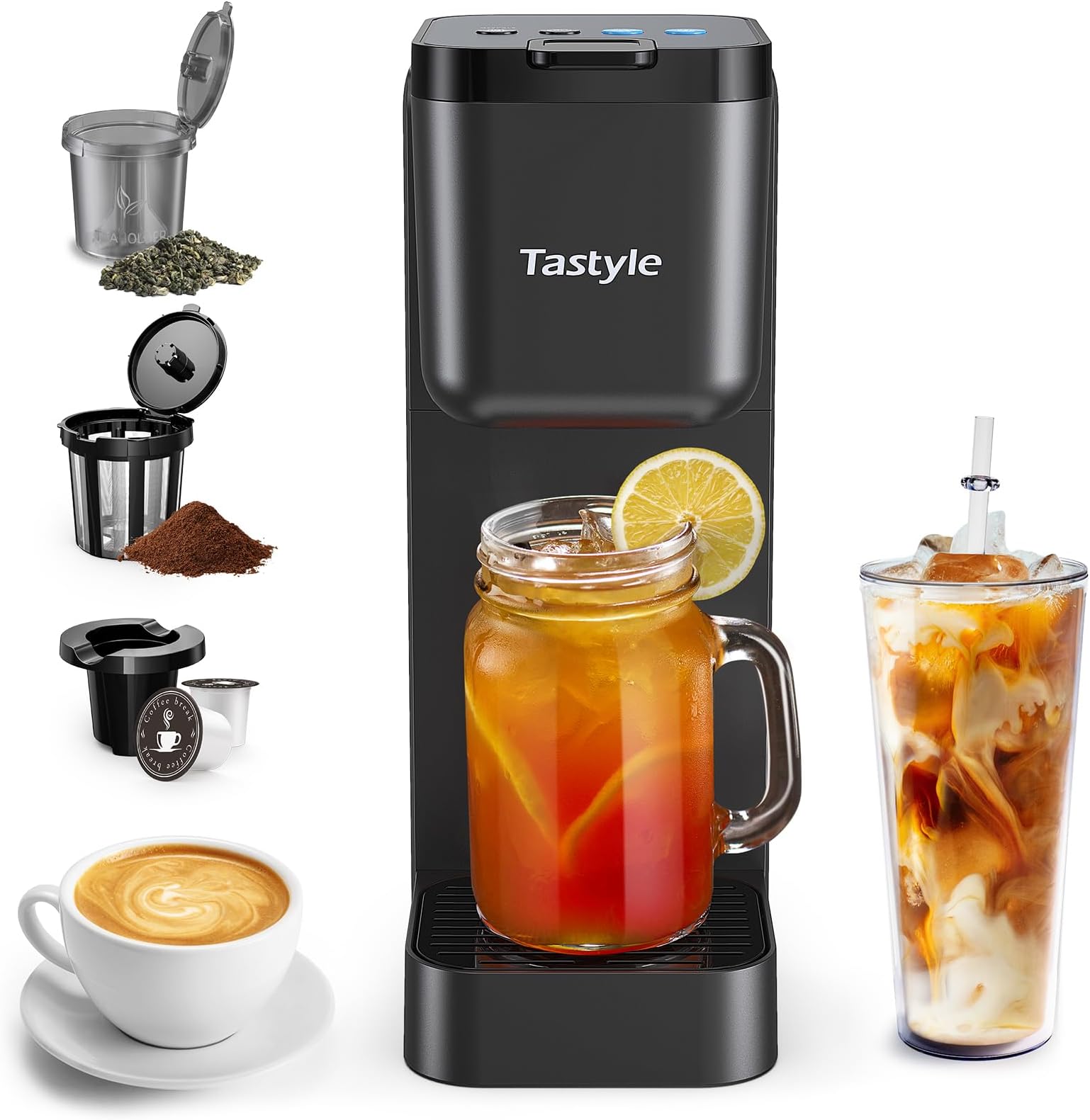 Famiworths Cafetière à portion unique pour café K Cup et café moulu ...