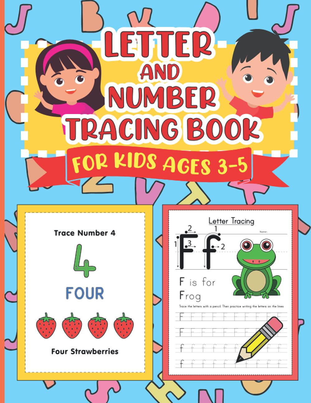 Buy Letter And Number Tracing & Coloring Book For Kids Ages 3-5: Fun ...