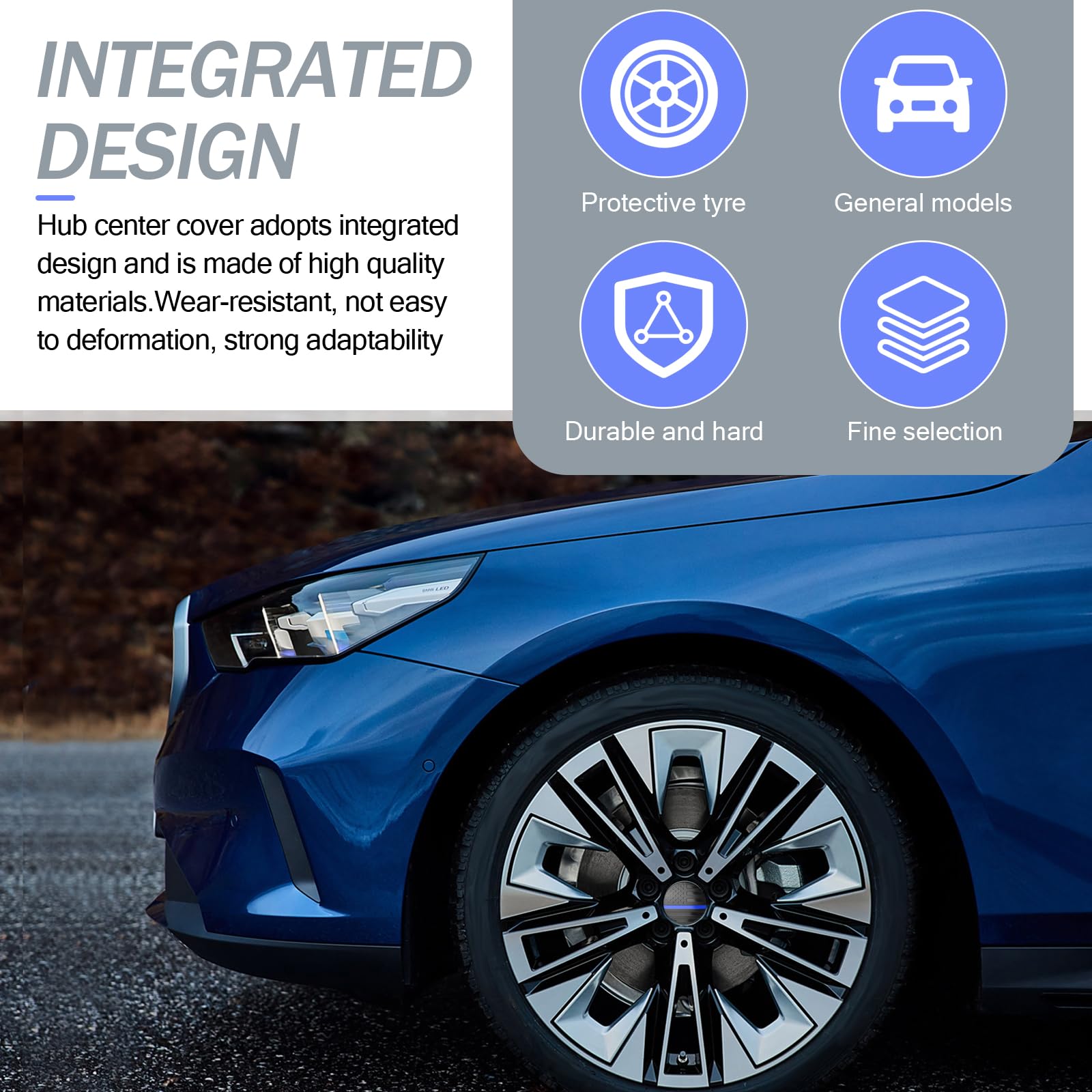 Snapklik.com : Nodteem 4 PCS Car Wheel Center Cap Stickers, American ...