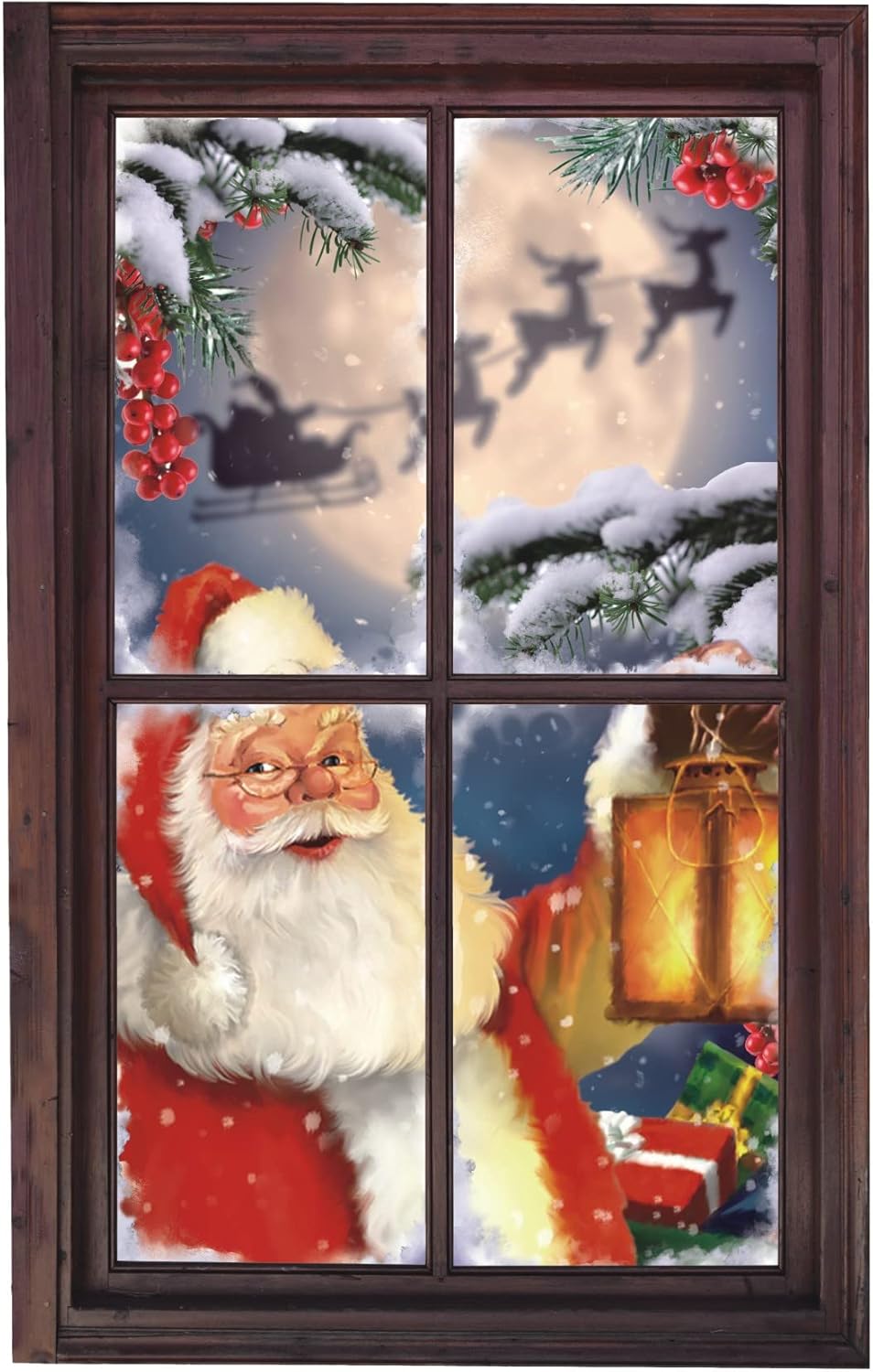 Amazon.com: TOARTI Merry Christmas Wall Decal 3D Santa Claus Wall ...