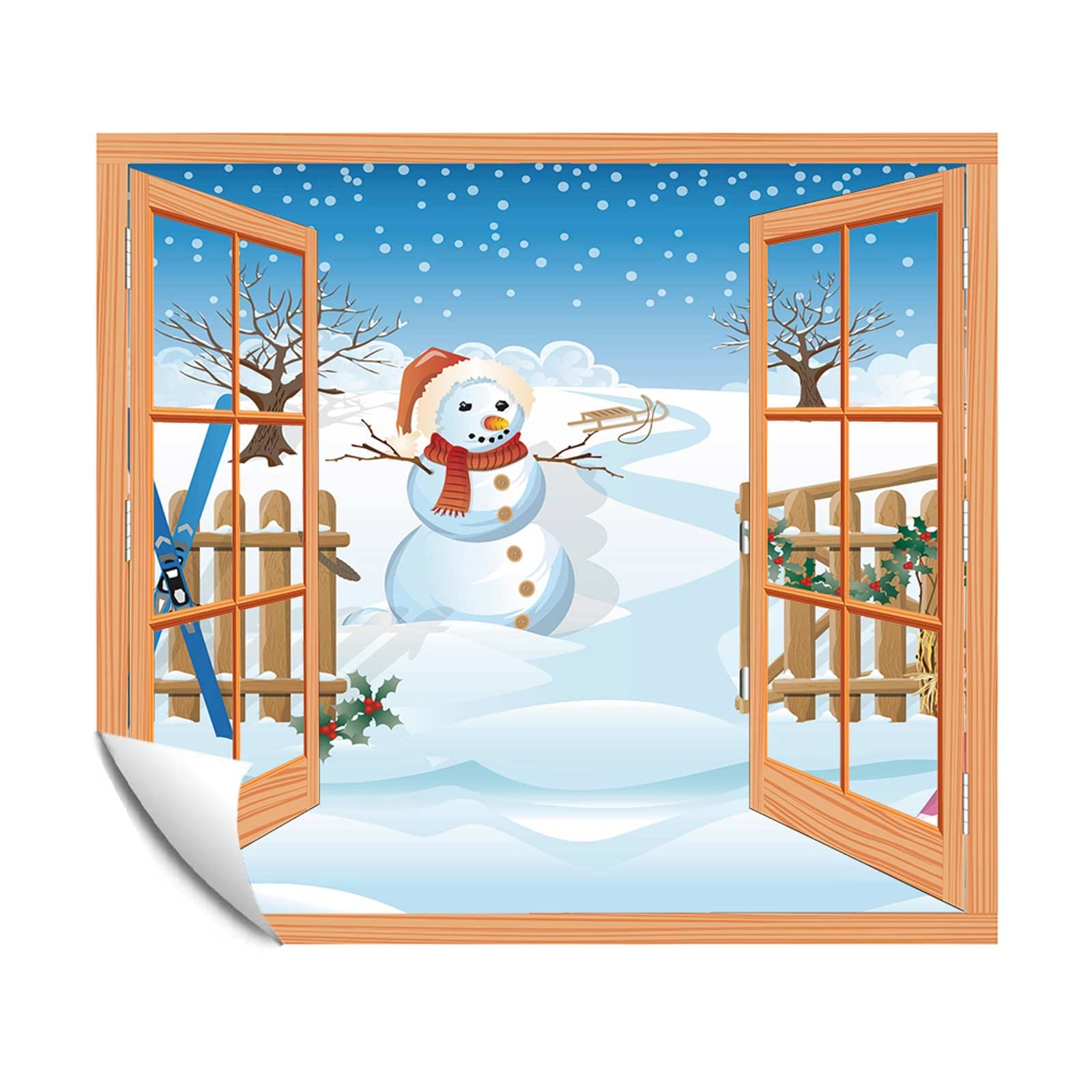 Animated Snow Falling Window Looking Out A Window On A Snow Day | Free