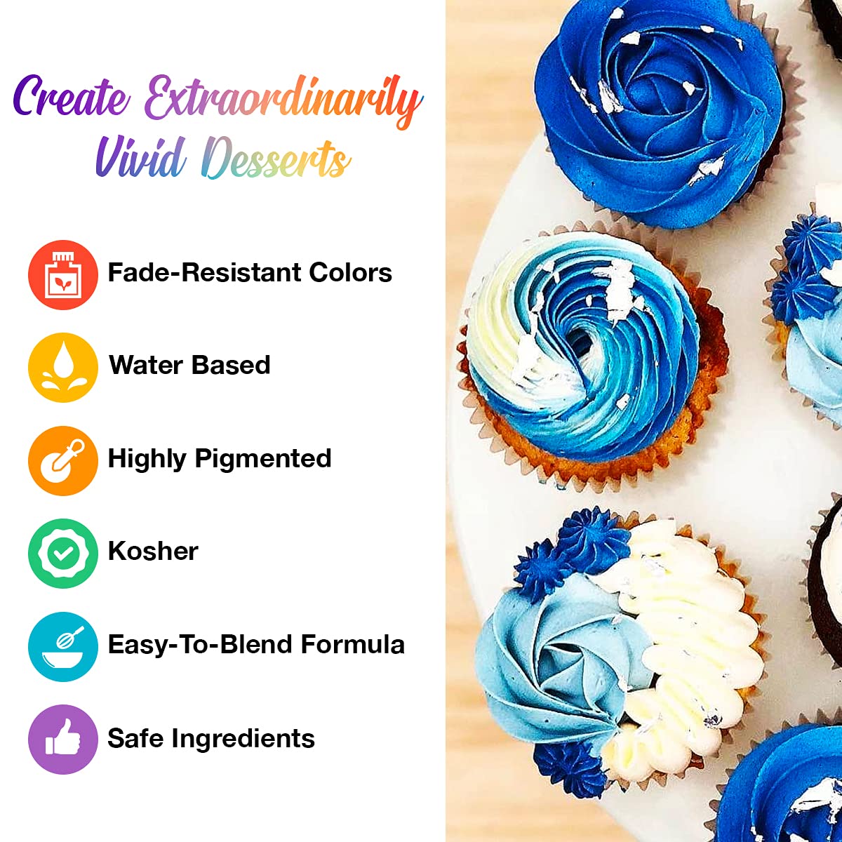 Chefmaster - Primary Colors Liqua-Gel Food Coloring Kit - Water-Based ...