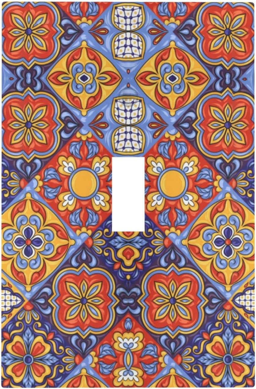 Mexican Talavera Ceramic Tile Printing Pattern Light Switch Cover ...