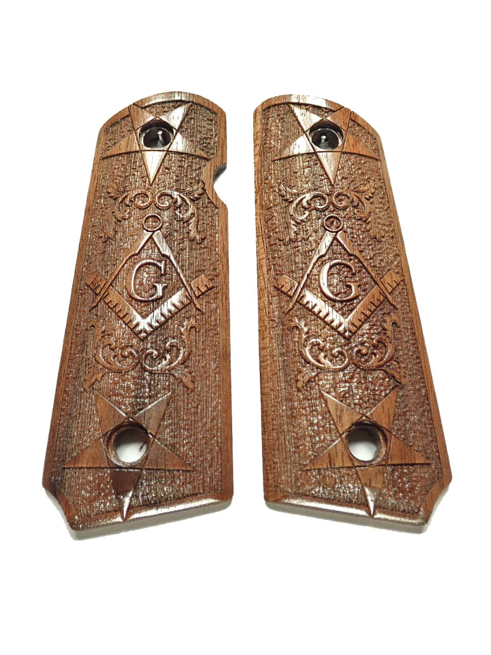 Amazon.com: Walnut Masonic COMPACT 1911 Grips X : Sports & Outdoors