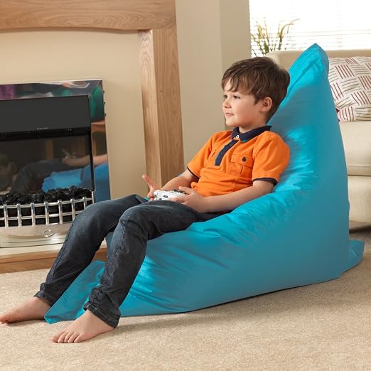 Bean Bag Bazaar Kids Bazaar Bag - Aqua Blue, Extra Large, 120cm x 100cm ...