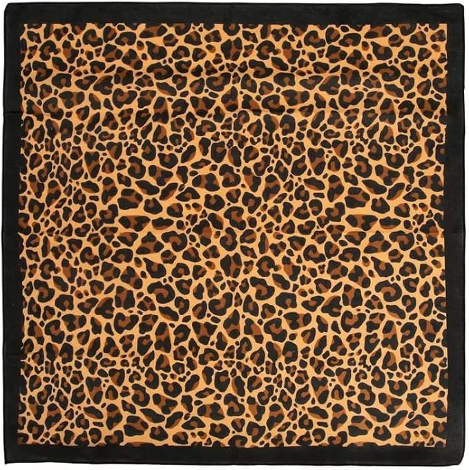 Leopard Print Bandana Animal Print ~ Wearable Art 100% Cotton - Scarf ...