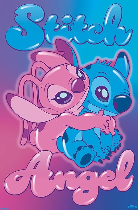 Amazon.com: Disney Lilo and Stitch - Angel and Stitch Hug Wall Poster ...