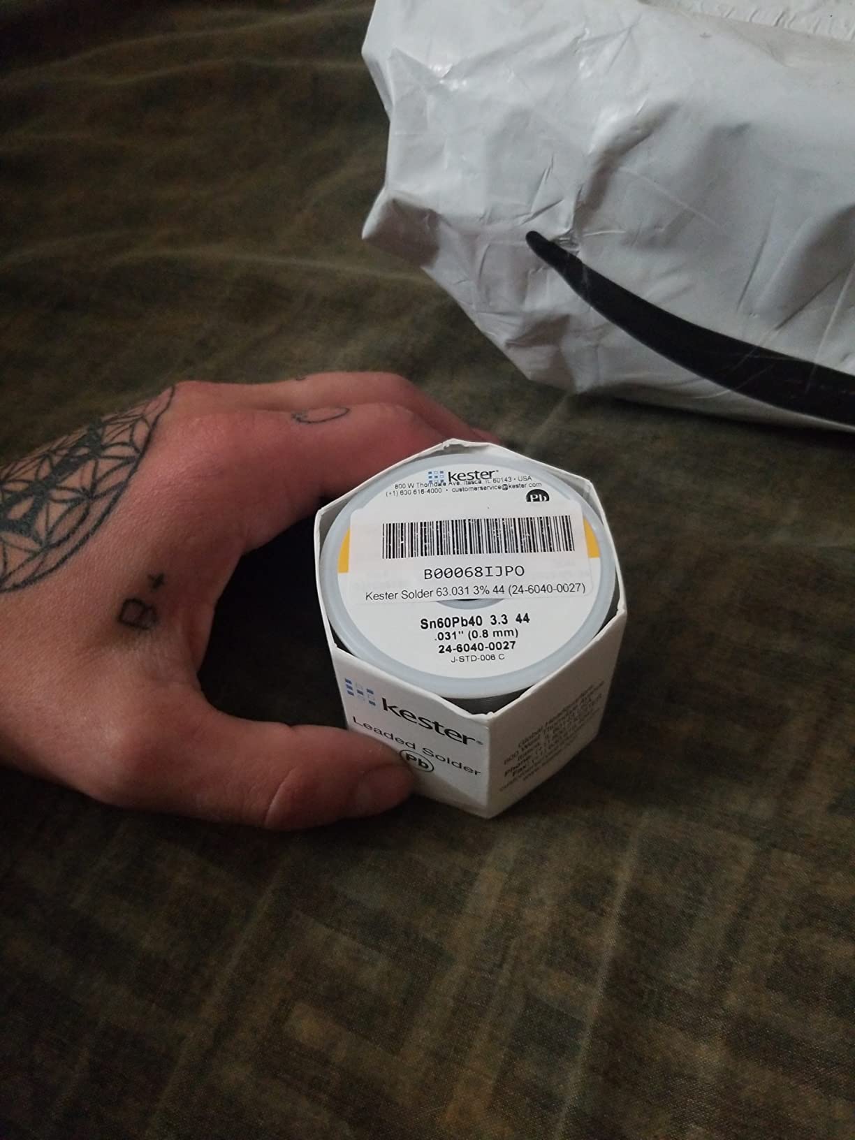 KESTER SOLDER 24-6040-0027 Wire Solder, 0.031"Dia., Pack of (1),32117 ...