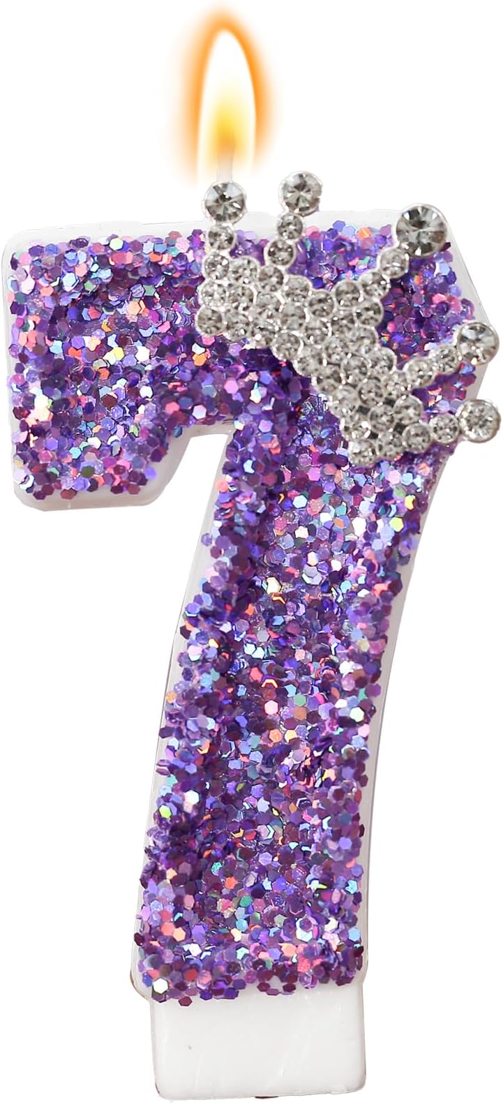 Amazon.com: 2.95 Inch Birthday Number Candles, Glitter Pink Number ...