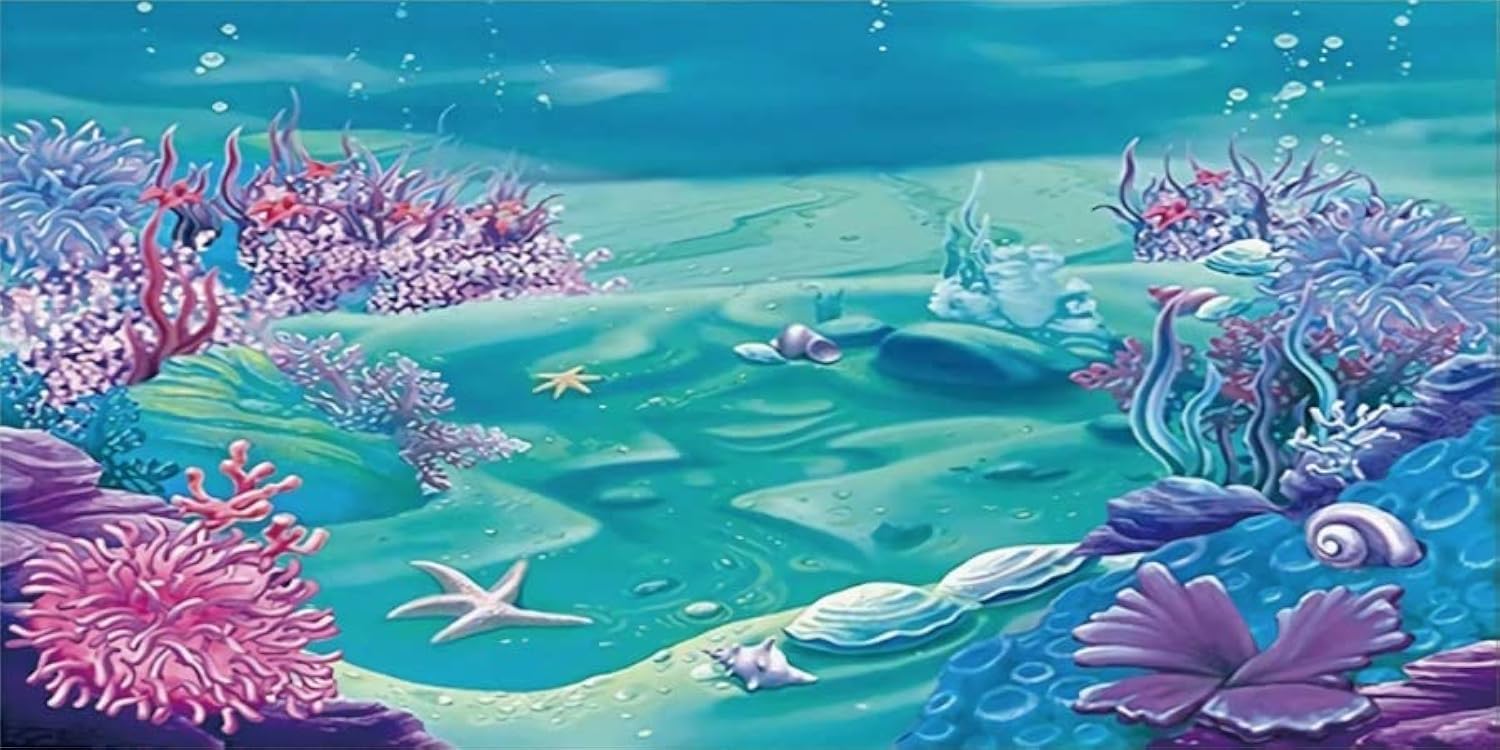 Amazon.com : Yeele 20x10ft Vinyl Underwater Coral Reef Backdrop for ...