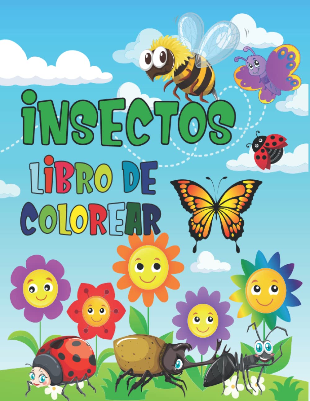 Insectos Libro De Colorear 50 Paginas Para Colorear De Estilo ...