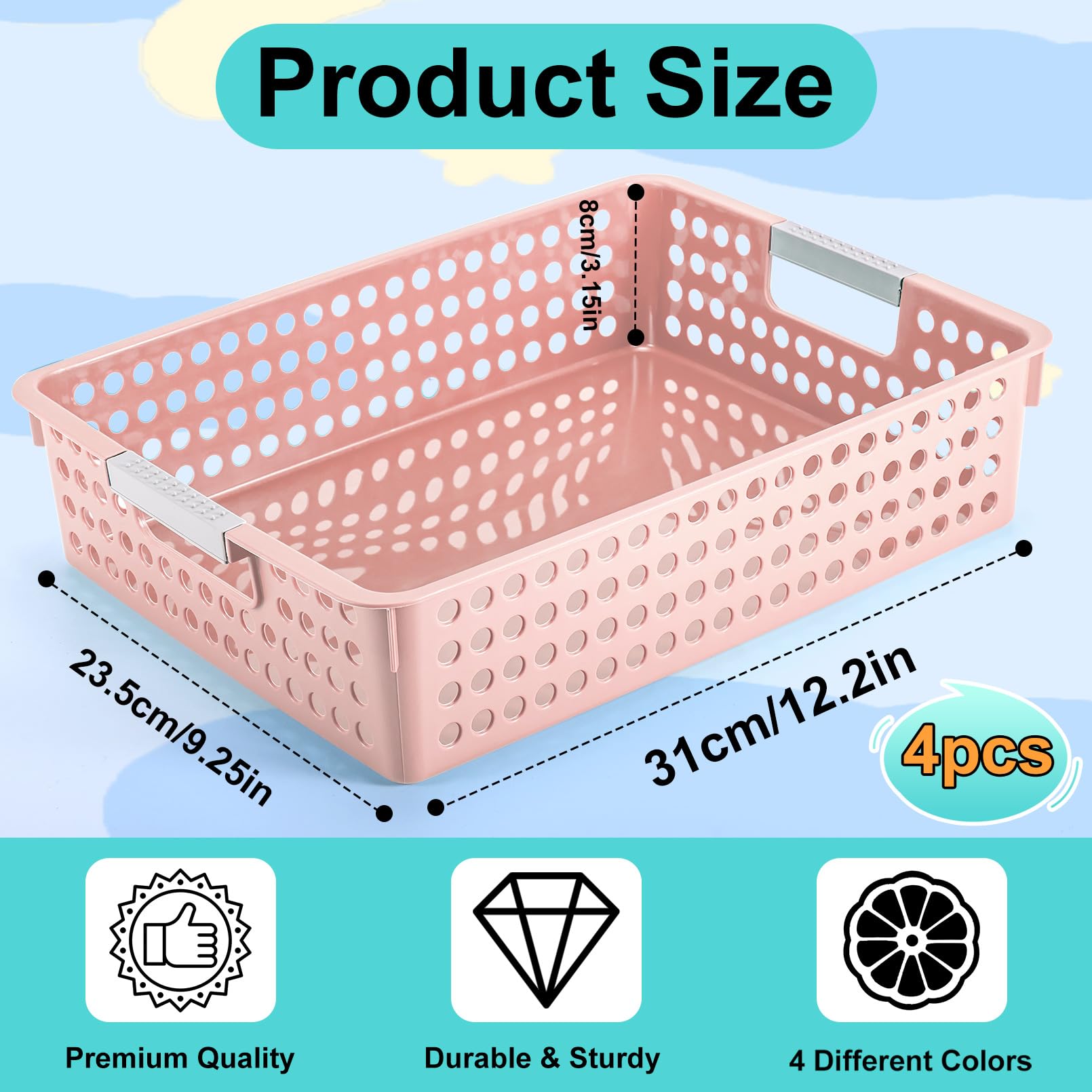 Snapklik.com : Cptoion Turn In Trays Classroom,4 Pack Paper Trays For ...