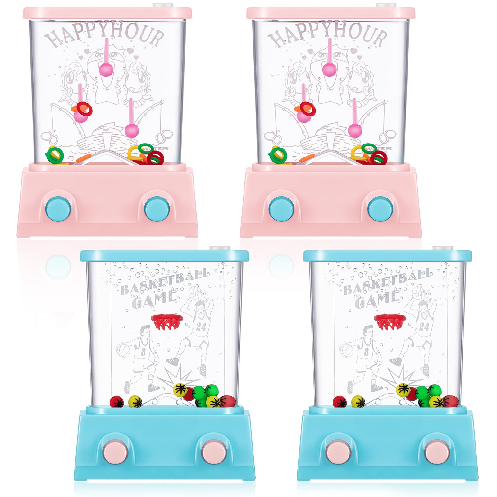 Snapklik.com : Gejoy 4 Pieces Water Games Handheld For Kids Mini Ring ...
