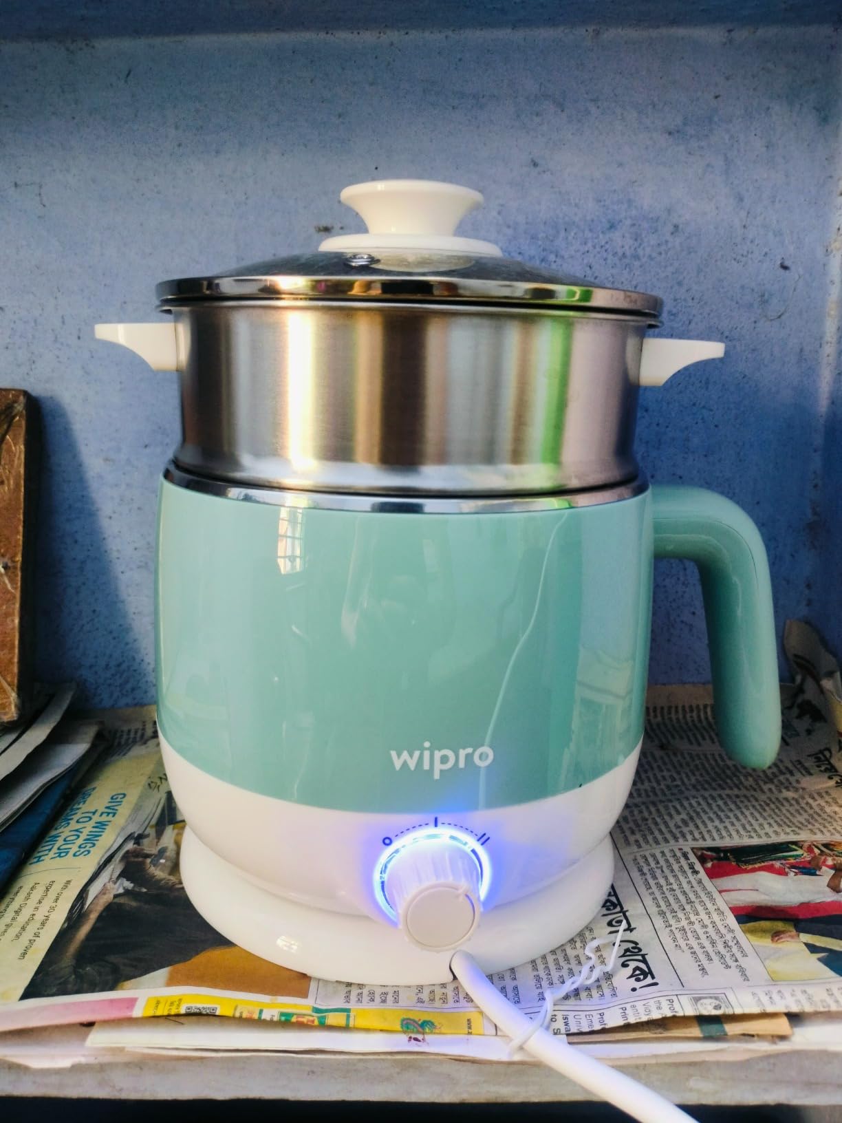 wipro Stainless Steel Elato Bk212 Multi Cooker Kettle 1.5 L Cool Touch ...