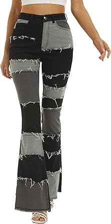 Women's Mid Rise Performance Waist Boot Cut Riding Jean Women High ...