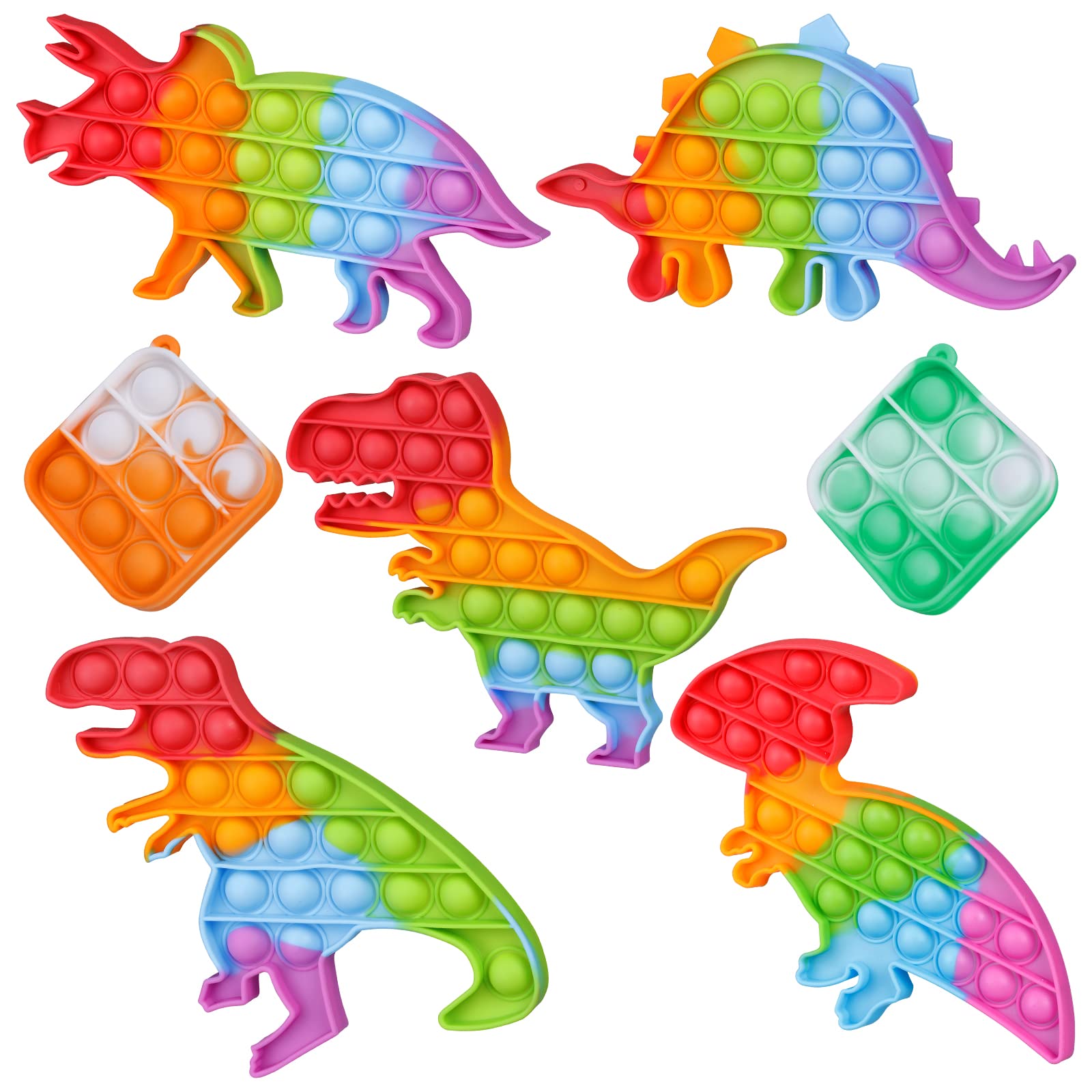 Buy Dinosaur Fidget Toy Pack Pop Bubble Popper Its Fidget Toys Set,Kids ...