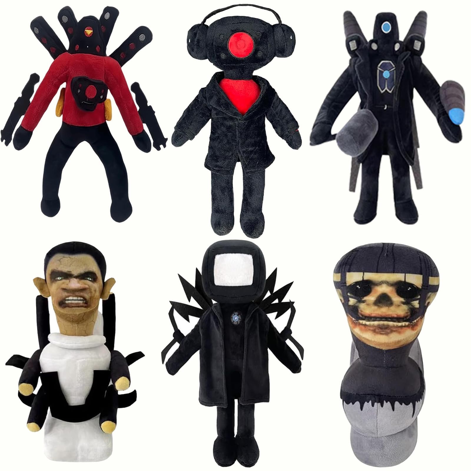6 PCS Toilet Plush Toy,Cameraman Speakerman Bosses Plushies,Soft ...