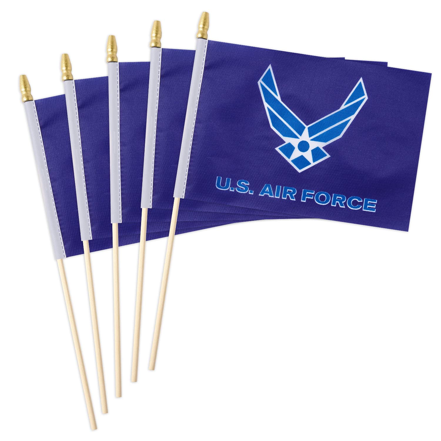 Amazon.com : 25 Pack US Air Force Wing Flag Small Mini Flag Wood Hand ...