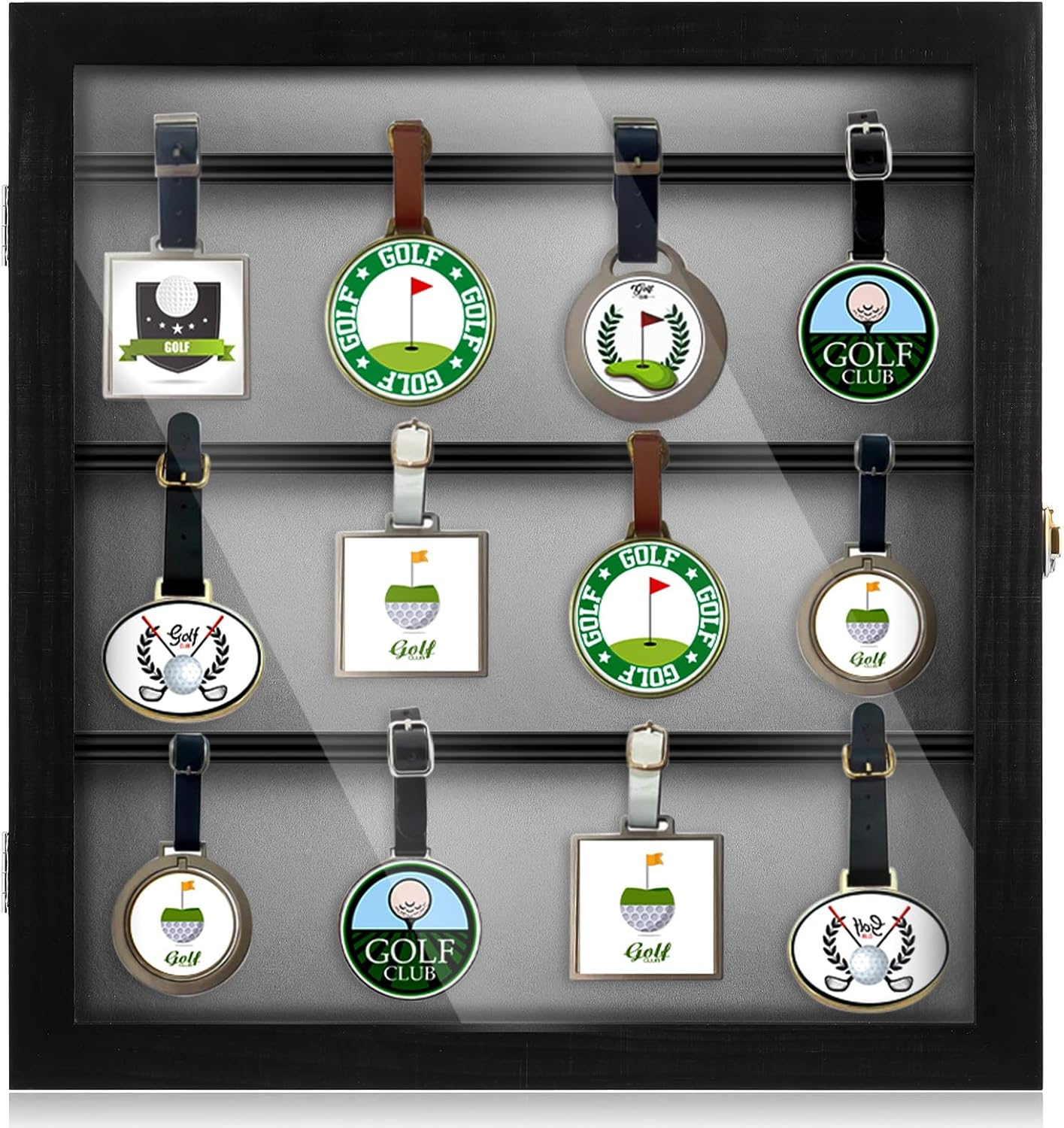 Amazon.com: Silipull Golf Bag Tag Collection Display Case Holds 40 Bag ...