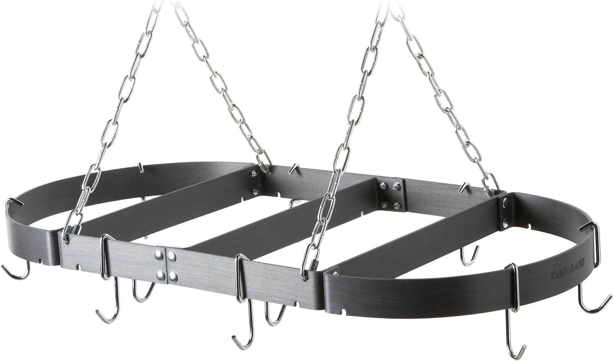 Amazon.com: Calphalon Pot Racks 18" x 36" Oval Pot Rack - Hard Anodized ...