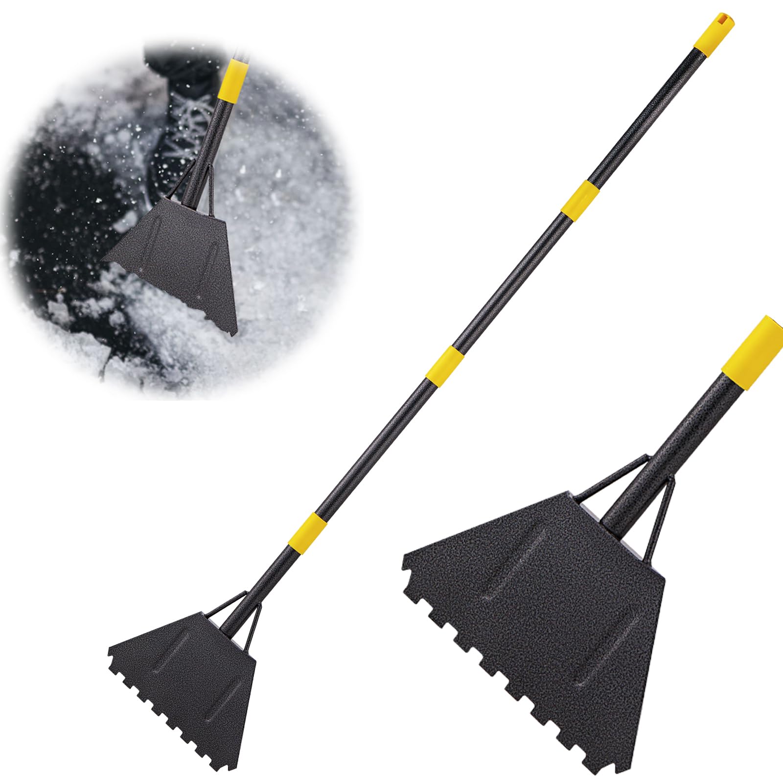 Amazon.com : Snow Shovels for Driveways, Ice Scraper, 32" to 60.6 ...