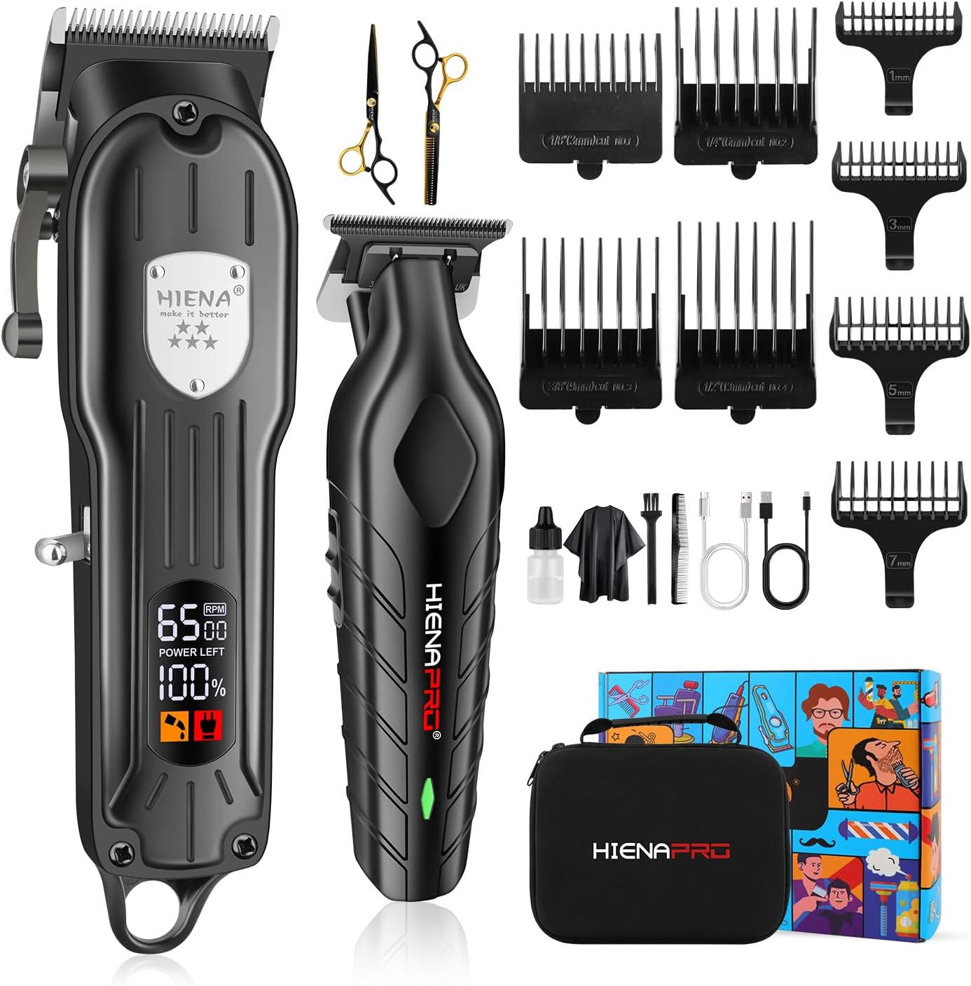 Amazon.com: Professional Hair Clippers Kit for Men Beard Trimmers with ...