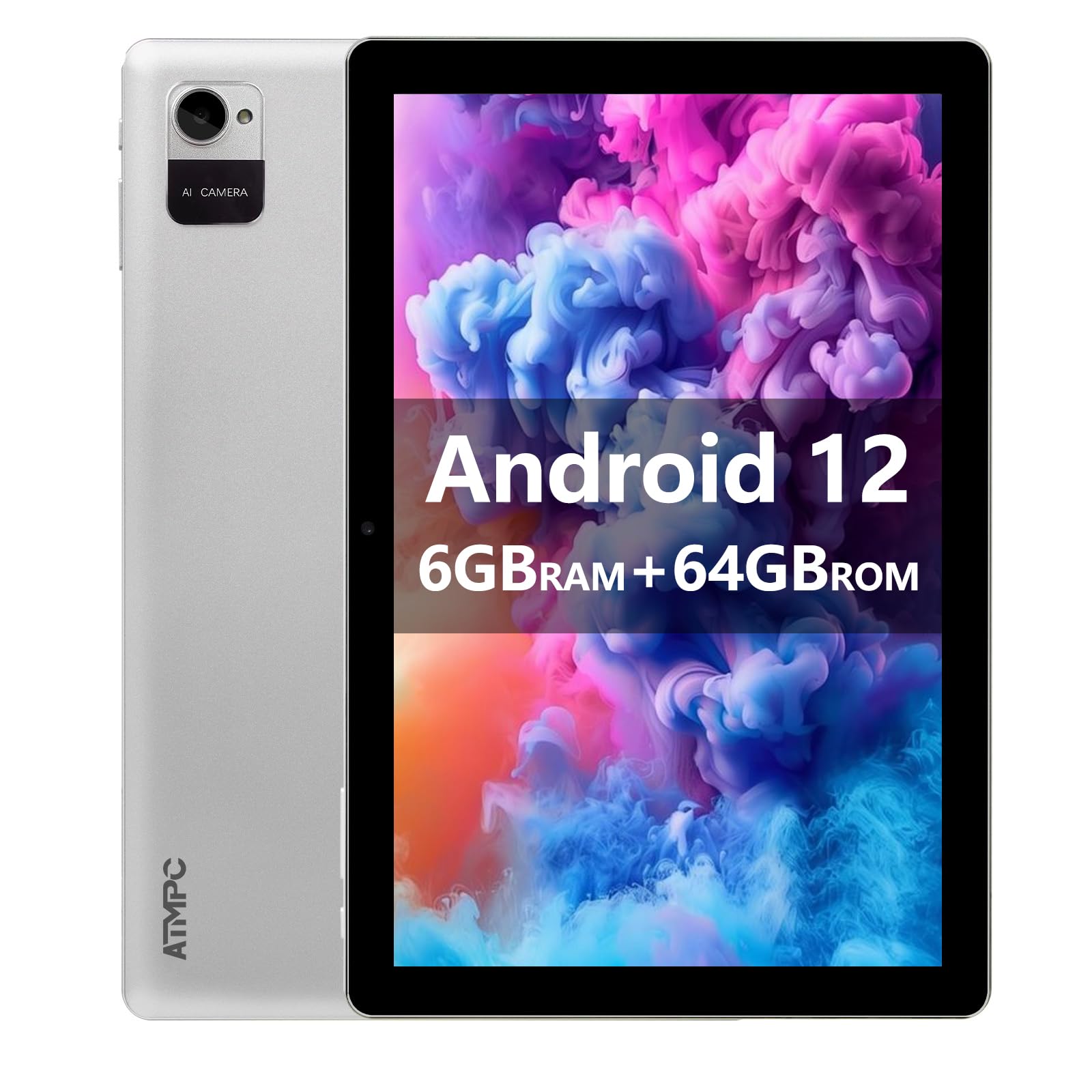 ATMPC Tablet de 10 polegadas, tablet Android 12, 6 GB (expansão de 2 ...