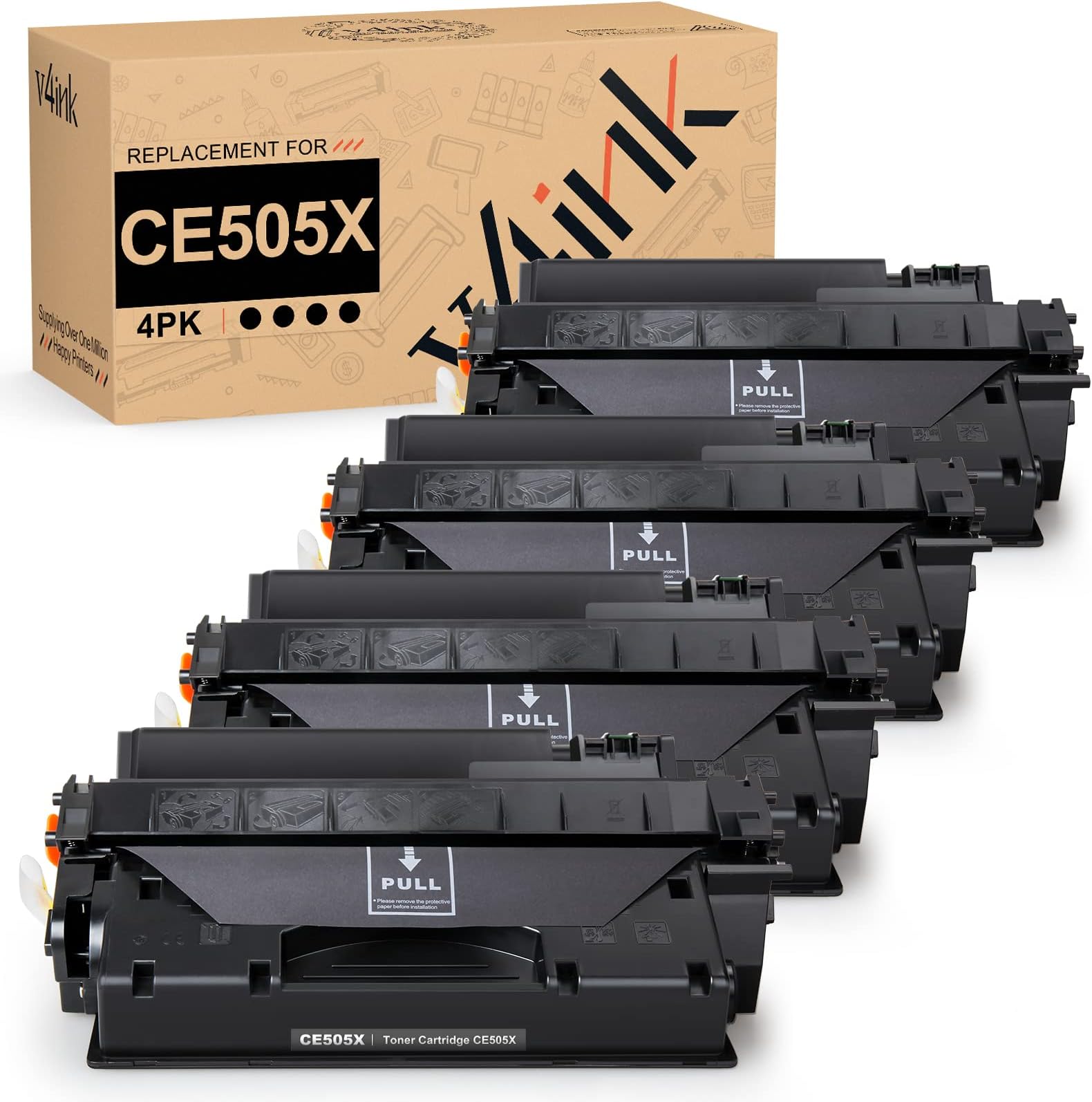 Amazon.com: v4ink 4PK Compatible Toner Cartridge Replacement for HP 05X ...