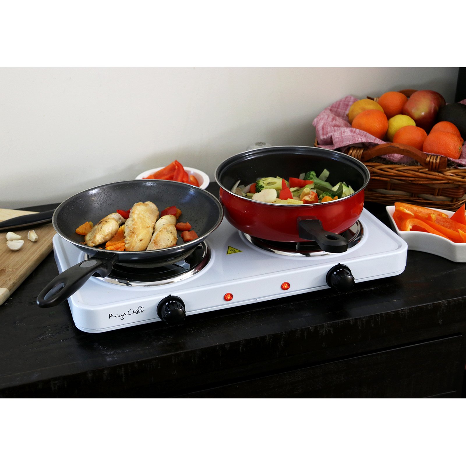 Snapklik.com : MegaChef Portable Dual Electric Countertop Burner Coil ...