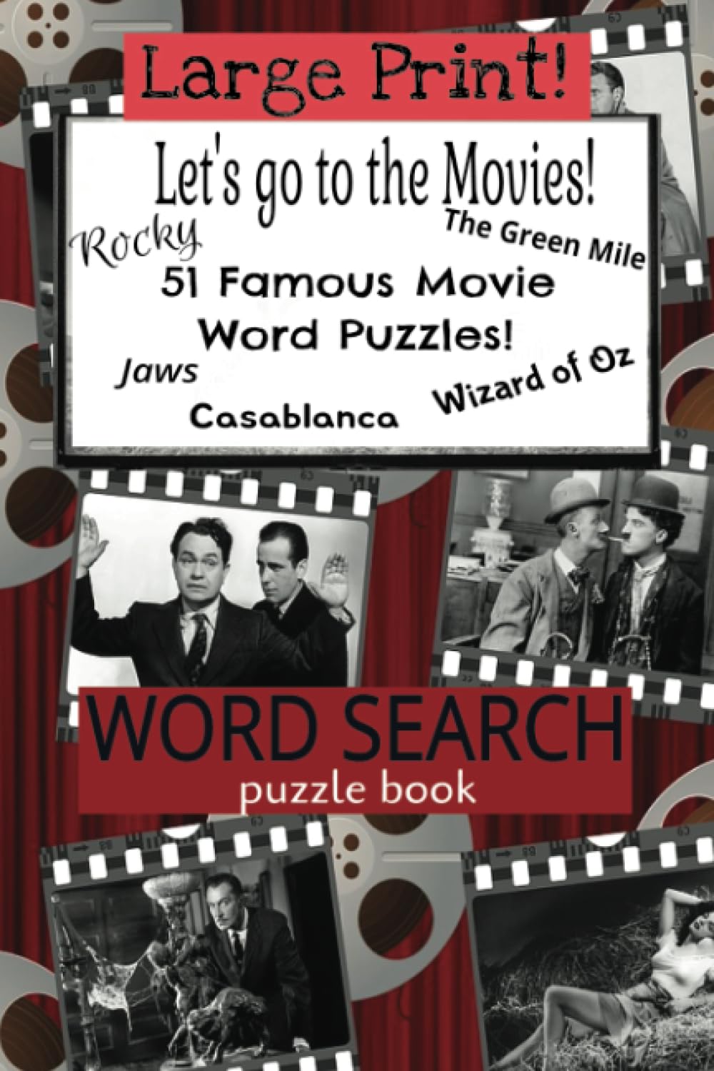 Let's Go To The Movies! 6x9 Word Search Puzzle Book: 51 Famous Movie ...