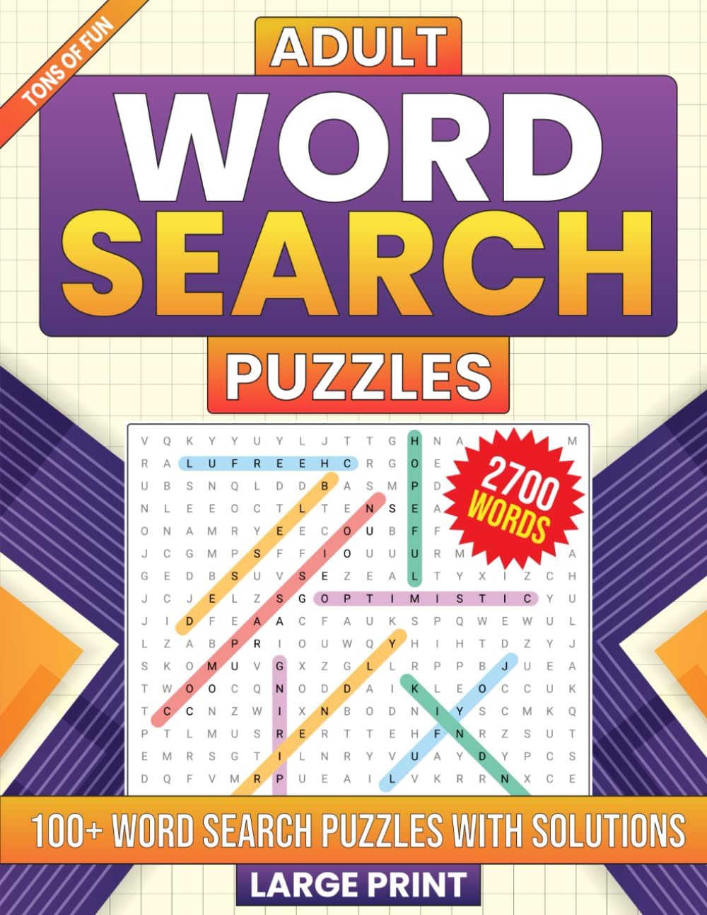 Adult Word Search Puzzles:Tons of Fun 100 Word Search Puzzles for ...