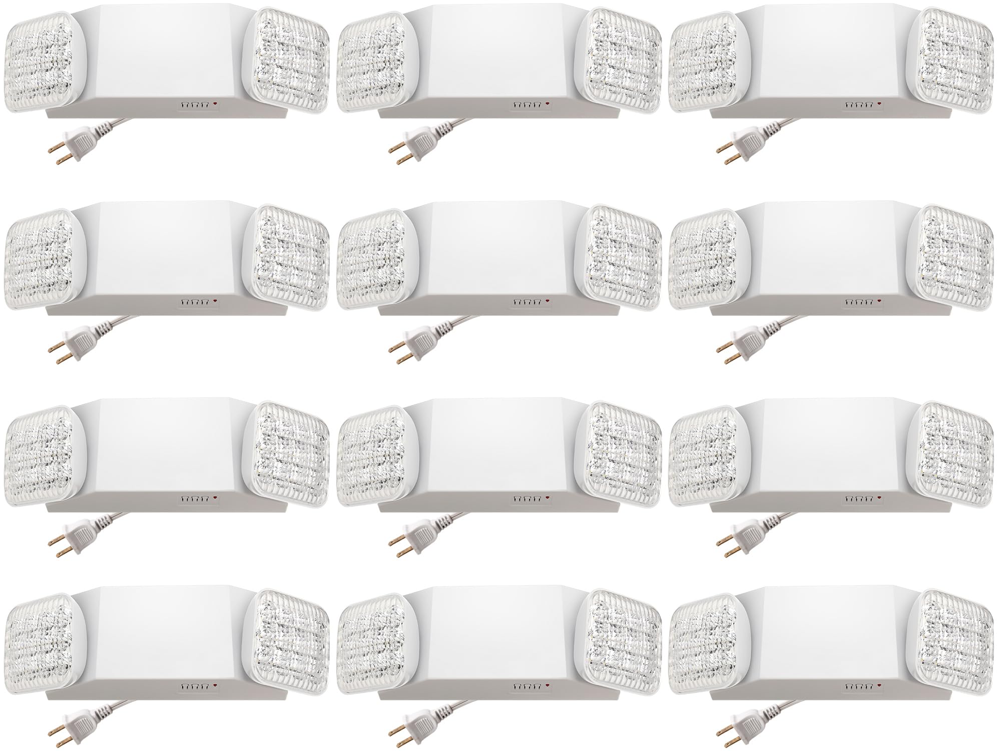 ROCEEI 12 Pack Emergency Lights Commercial Emergency LED Flood Lights ...