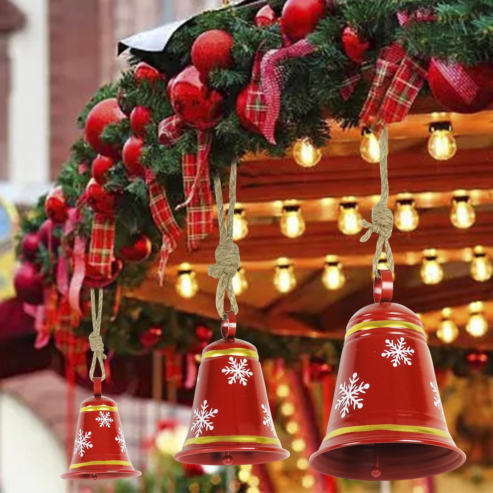 Red Christmas Bell Decorations