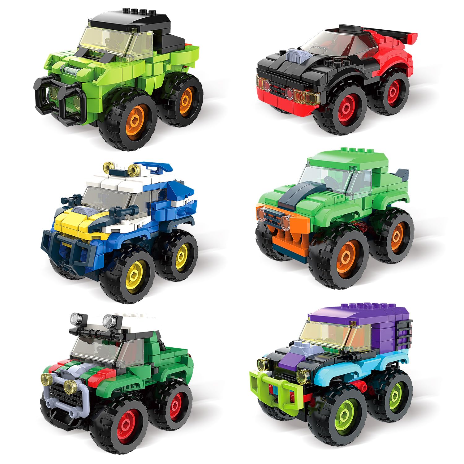 Amazon.com: TG BLOCKS Monster Truck Micro Brick Building Toy for Boys ...