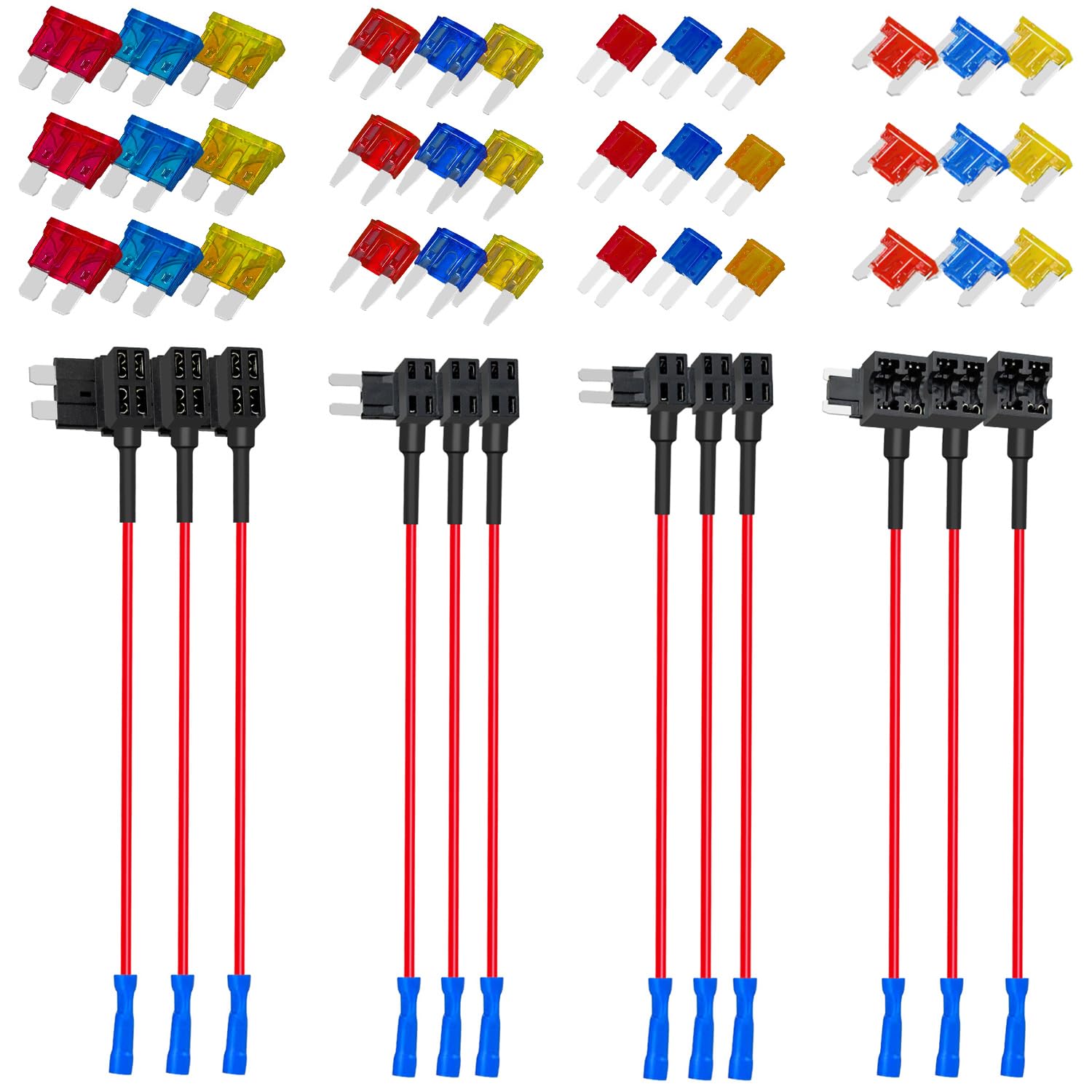 Snapklik.com : FXC 12 Pack 12V Car Add-a-Circuit Fuse Tap Standard Mini ...