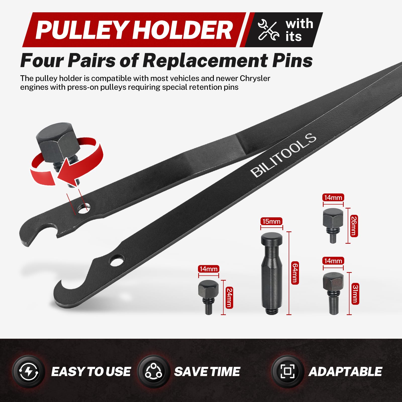 Snapklik.com : BILITOOLS Fan Clutch Removal Tool Kit, Fan Clutch Wrench ...