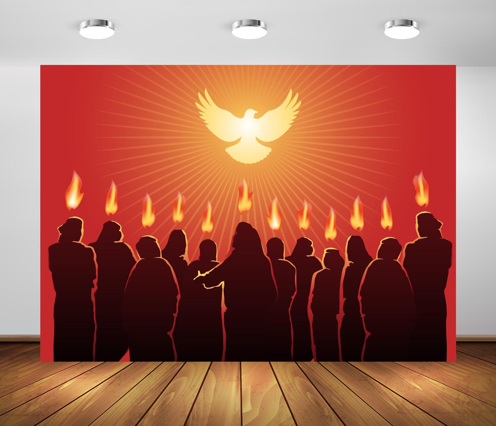 Amazon.com : BELECO 7x5ft Fabric Pentecost Backdrop Pentecost Sunday ...