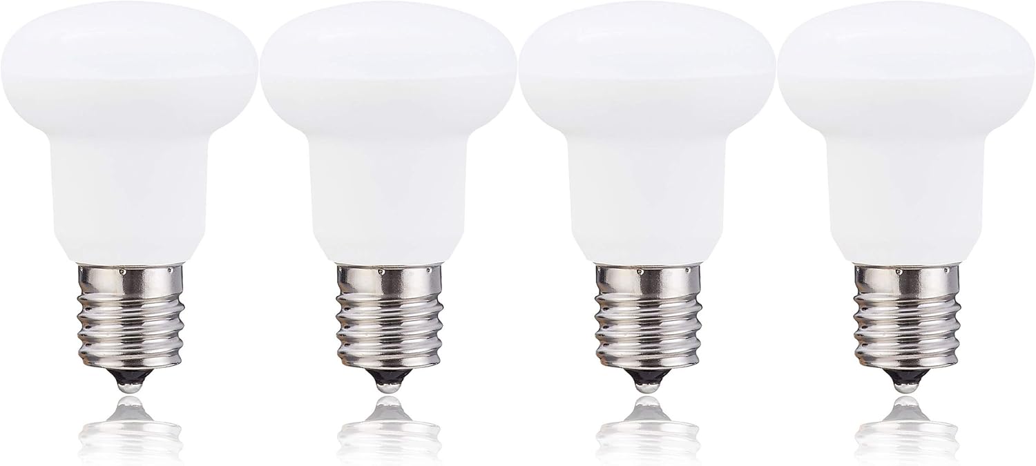 (PACK OF 4)BR14 R14 E17 LED Bulb, 3W (30W equivalent), 3000K (Warm ...