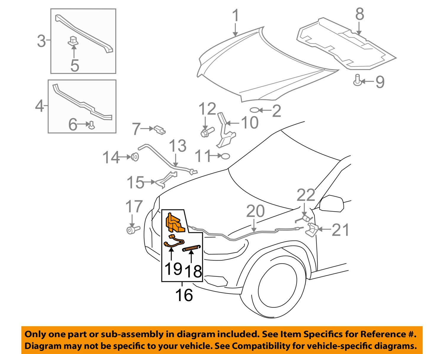 Genuine Toyota (53510-48184) Hood Lock Assembly : Amazon.in: Car ...