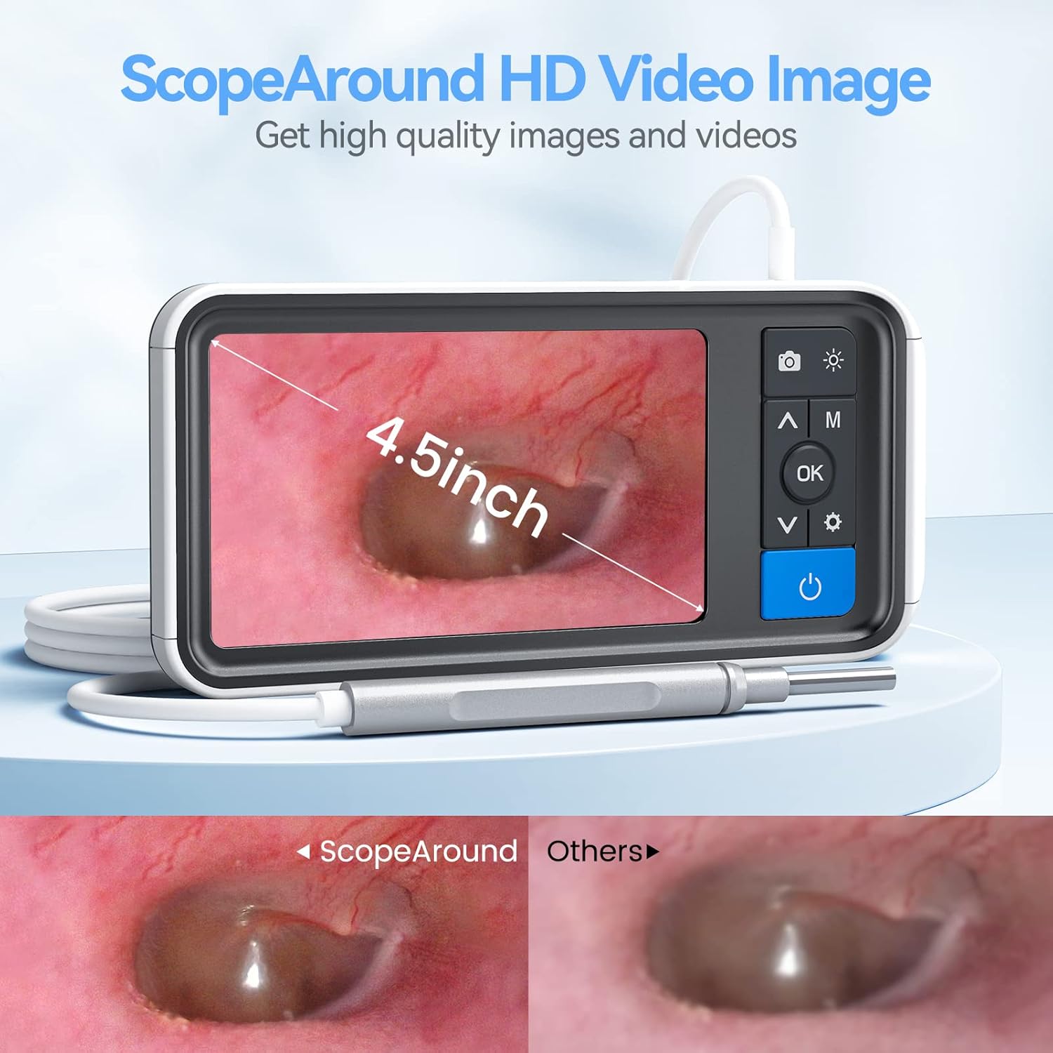 Buy ScopeAround Ear Wax Removal Camera with 4.5 IPS Screen, 1920x1080 ...