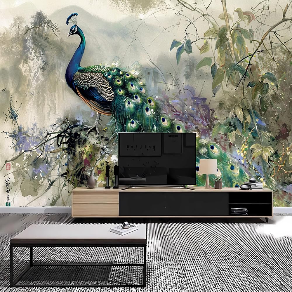 Peacock Wall Mural
