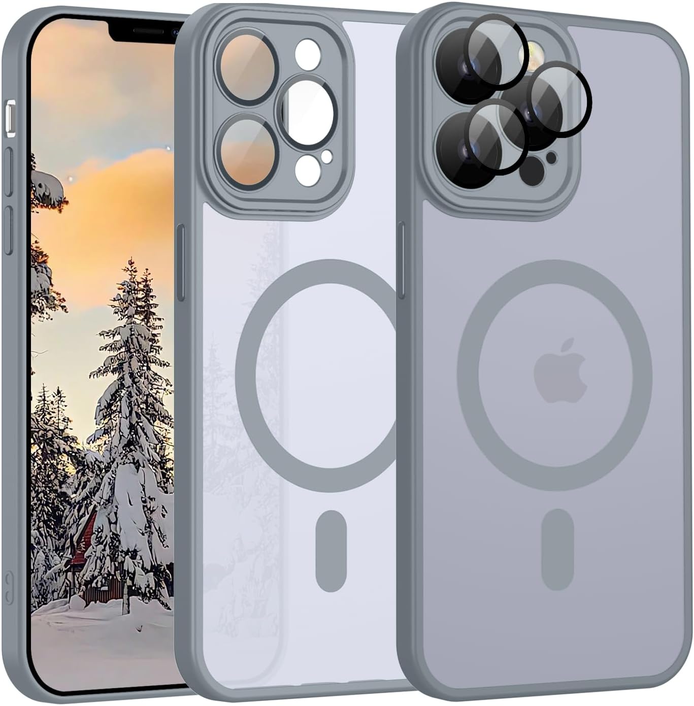 iPhone 12 Pro Max Hülle mit MagSafe, Hanyhülle iPhone 12 Pro Max Magnetisch Dünn Matte Touch ...