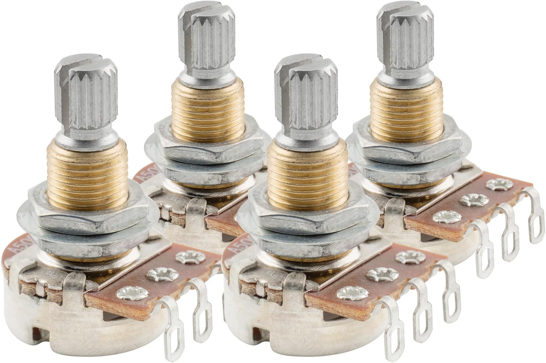 Musiclily Pro Brass Thread Mini Metric Sized Control Pots A500K Audio ...