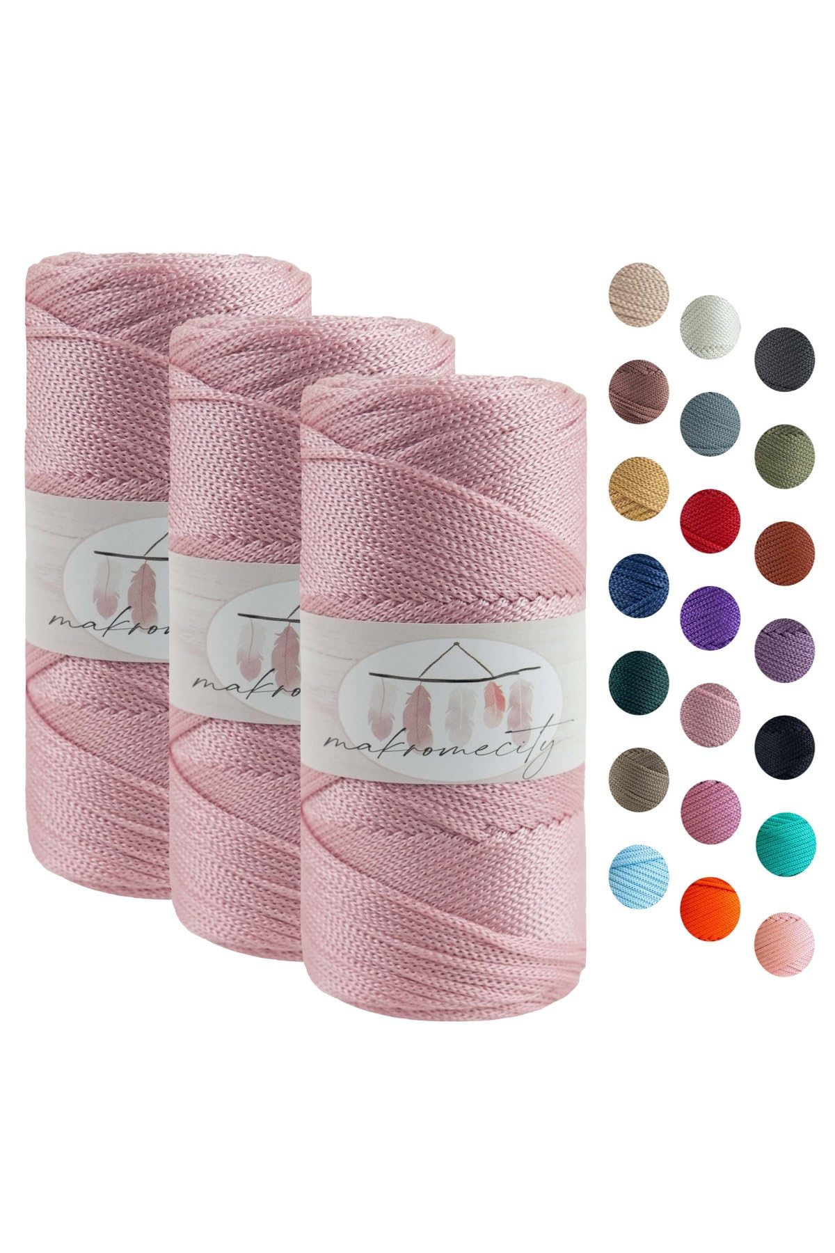Strand Macrame Yarn 2mm x 115m Premium Polyester Macrame Cord ...