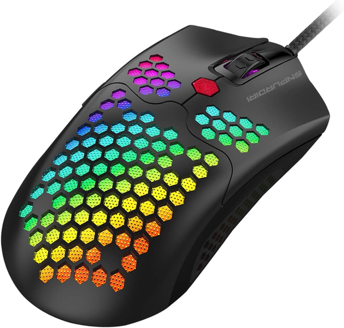 Amazon.com: Snpurdiri ST-M1 PRO Wired Lightweight Gaming Mouse, PMW3360 ...