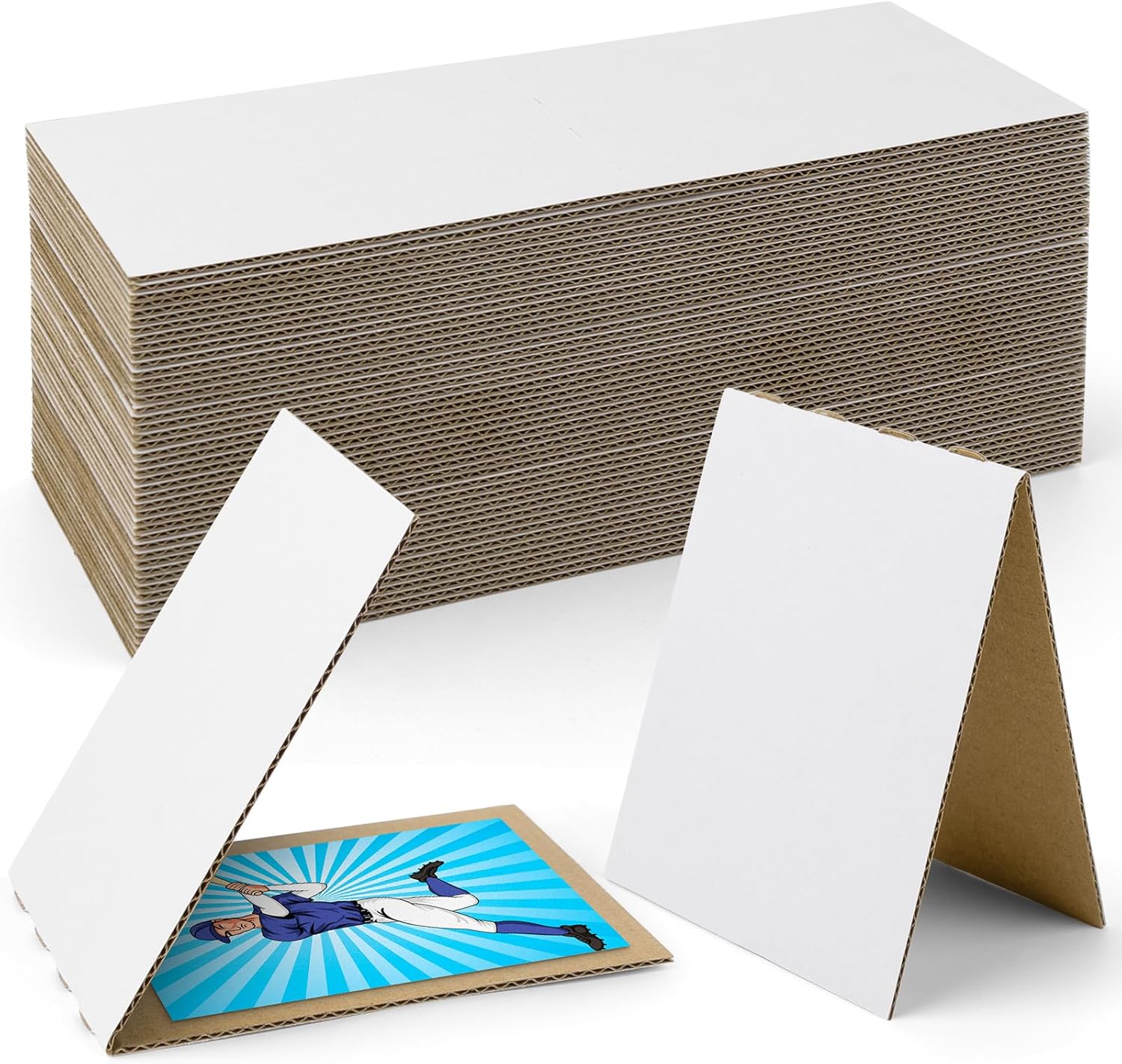 Golden State Art, 50 Packs Premium White Corrugated Cardboard Inserts ...